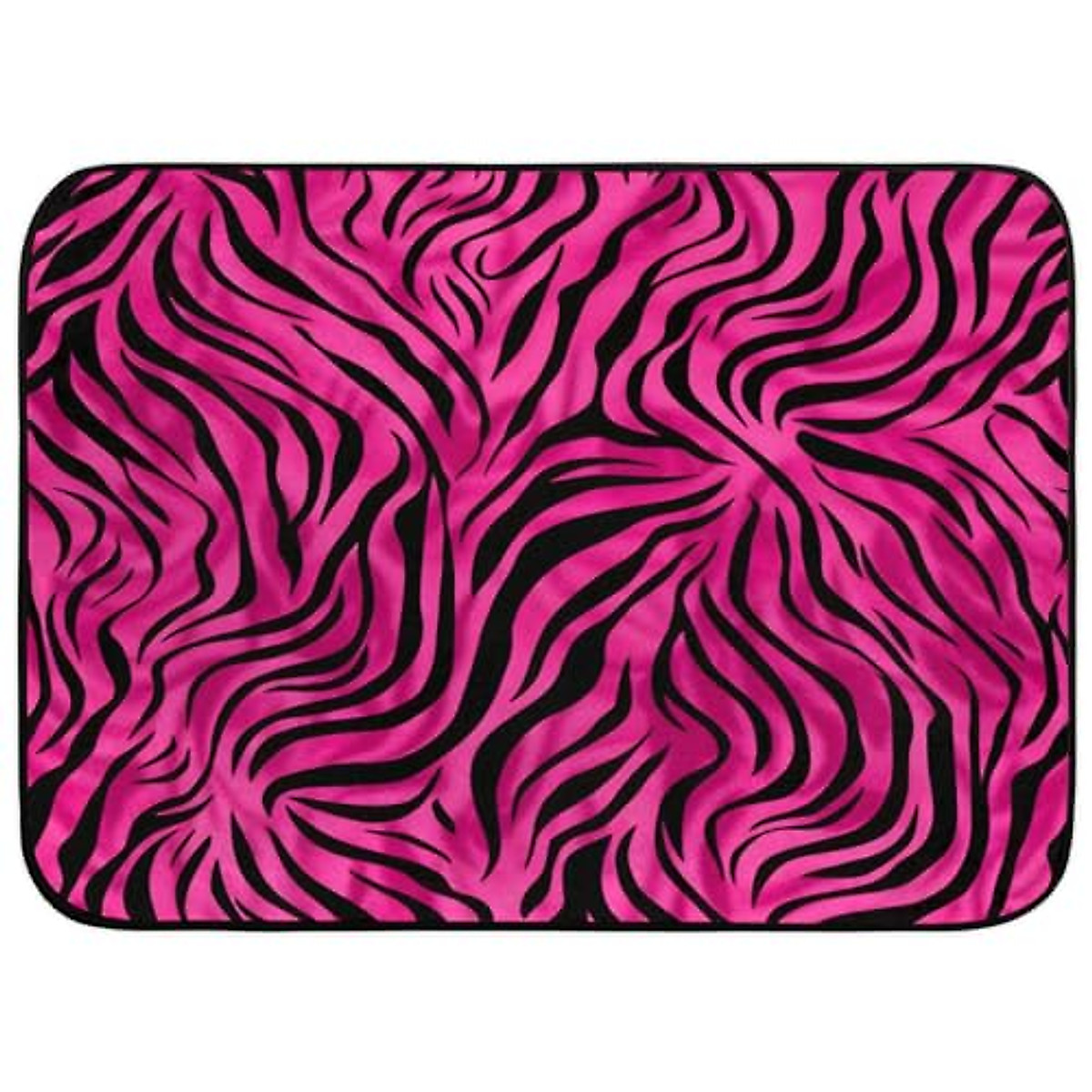 FZDXZJJ Abstract Zebra Print Area Rug for Living Room Bedroom 5'x 7',Rose Red Carpet for Dining Room Kids Playroom Kitchen Office Backyard Patio Nursery Rug Throw Rug Home Decor