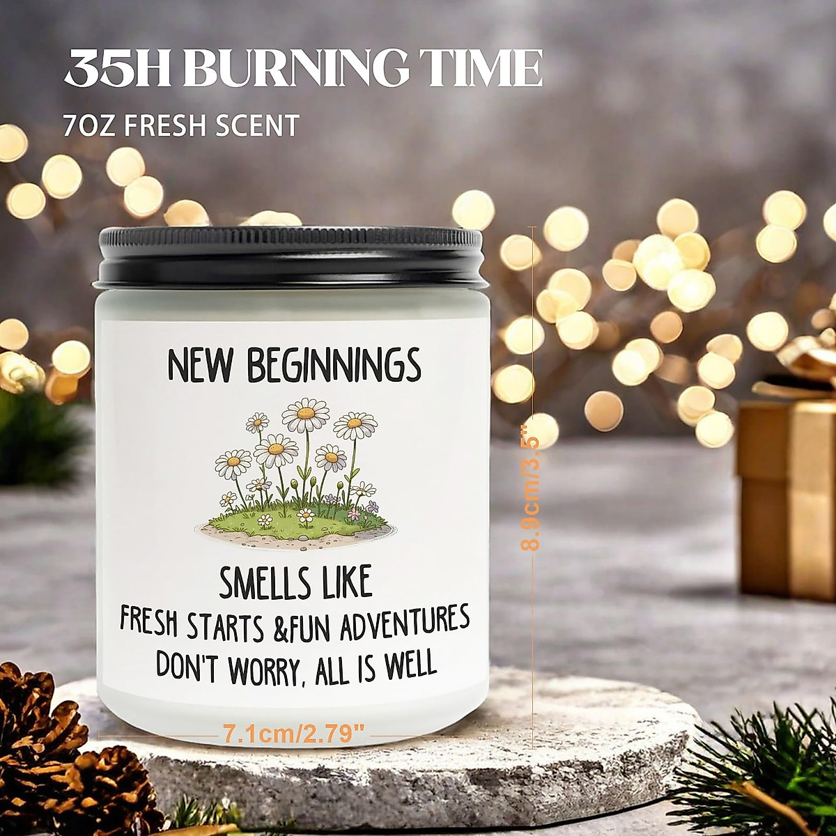 New Beginnings Gifts for Women, Scented Candle Present for Coworker Leaving, Graduation, Farewell, Goodbye, Good Luck, Moving Away, Divorce, New Job, Break Up