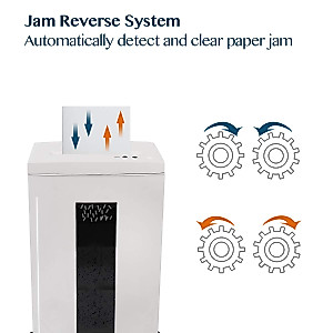 WOLVERINE 18-Sheet 60 Mins Running Time Cross Cut High Security Level P-4 Heavy Duty Paper/CD/Card Ultra Quiet Shredder for Home Office with 6 Gallons Pullout Waste Bin SD9113 (White ETL)