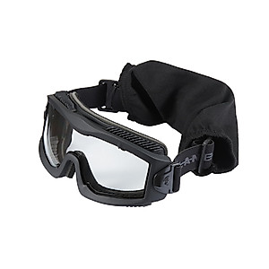 Lancer Tactical AERO Airsoft Tactical Safety Goggles -3mm Dual Pane Lens, Anti-Fog Glasses for Hunting and Cycling-One Len (Black)