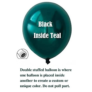 Beaumode Dark Teal and Gold Balloon Garland Kit for Bridal Shower Anniversary Baby Shower Jungle Wild One Safari Themed Boys 30th 40th 50th 60th Birthday Party Backdrop Decoration and Supplies