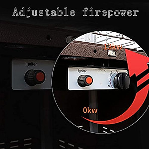 Outdoor Patio space heater 13KW Pyramid Patio Liquefied Gas Heater, Flameout And Overturn Protection Table Top Glass Tube Gas Heater, Perfect For Garden, Under Gazebo Space Heating ( Color : Brown )