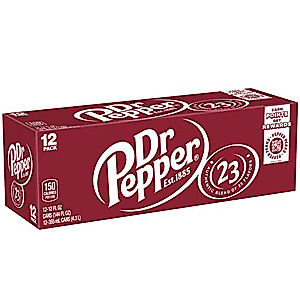 Dr Pepper Soda, 12 fl oz cans, 12 pack