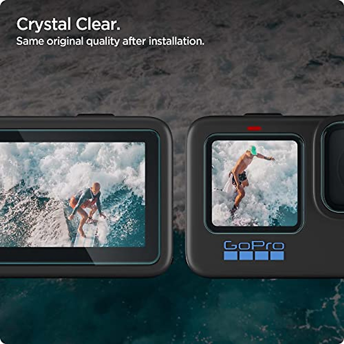Spigen Tempered Glass Screen Protector designed for GoPro Hero 11 / GoPro Hero 10 / GoPro Hero 9 - Multi Pack