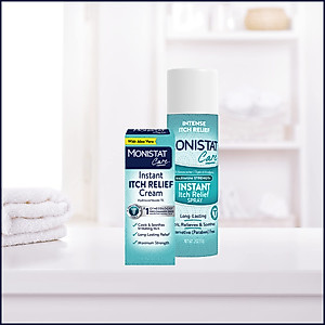 Monistat Instant Itch Relief Cream for Women, Maximum Strength Feminine Itch Care, 1 oz, 2 Pack