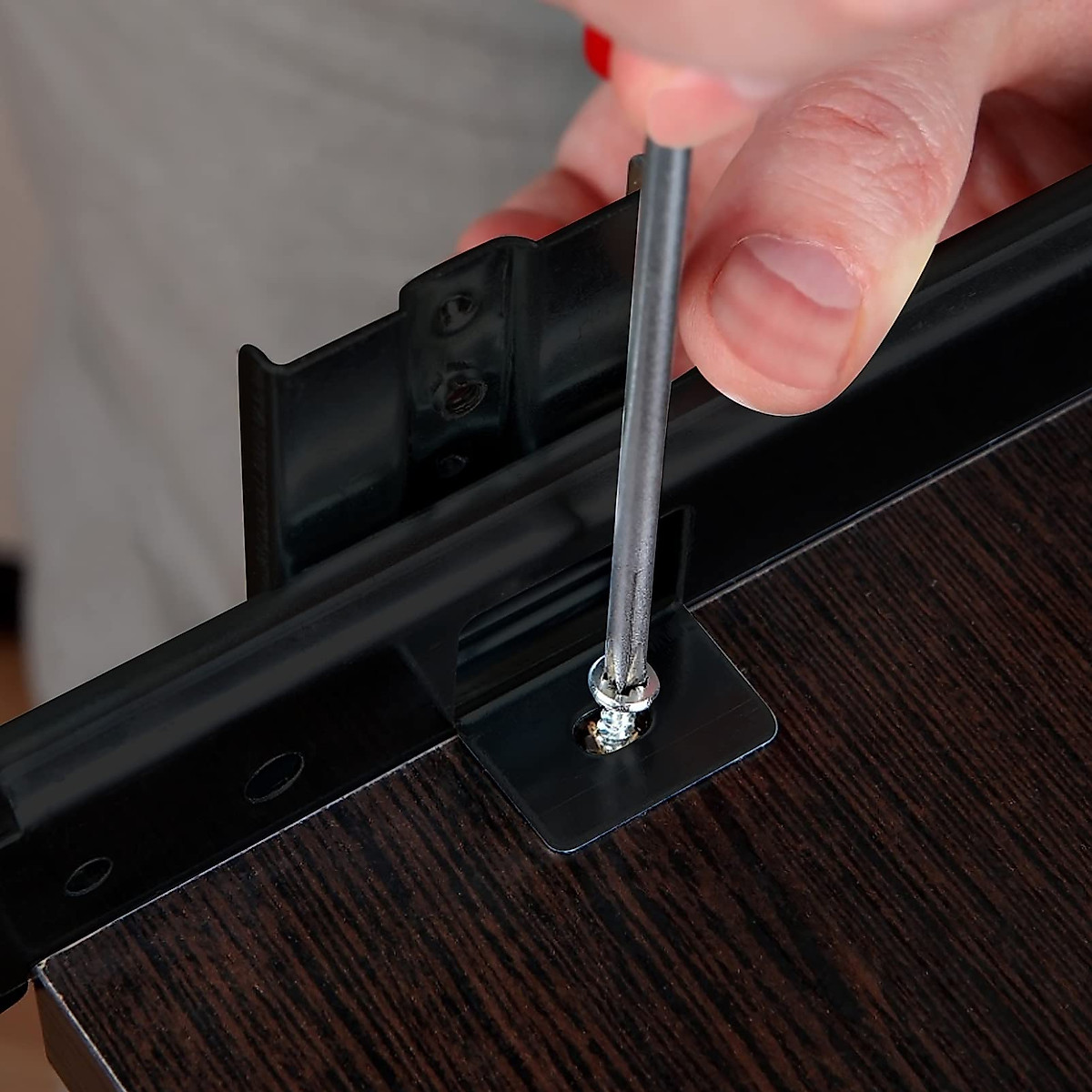 Veemoon 1 Pair Slide-Out Extension Computer Side Slide Inch Construction Sliding Inches Black Mount Tray Thickness Keyboard Furniture Full Steel Ball Rails Pull Heavy Hardware Stand