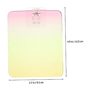 6 Pcs Plate Clamp Document Clipboard Exam Paper Clips Short Hand Board Drawing Board Office Business Plastic Writing Base Plate Colorful Clipboards Paper File Organizer