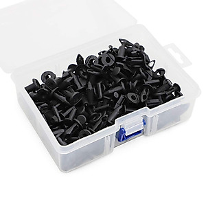 Motoparty 120PCS ATV UTV Nylon Fender Clips Replace for Polaris ATV Honda Rincon Kawasaki Teryx, Push Retainer Fasteners Rivets with Remover