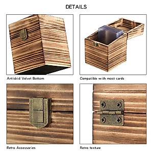 BalterFF Wood Rustic Trading Deck Box Cards Cards Sports Storage Organizer Boxes Holder Compatible With PM TCG Card Box
