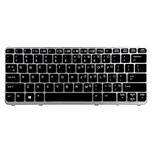 SUNMALL Replacement Keyboard Compatible with HP EliteBook 820 G1 820 G2 720 G1 720 G2 725 G2 with Sliver Frame with Backlight No Pointer