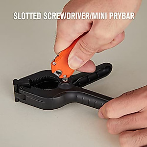 OKNIFE Otacle EDC Box Opener, Multifunctional Tool with Bottle Opener, Hex Wrench and 6.35 mm Slotted Screwdriver(Orange)