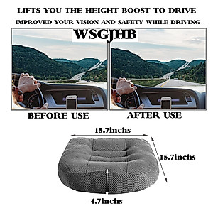 WSGJHB Car Booster Seat Cushion Heightening Height Boost Mat, Breathable Mesh Portable Car Seat Pad Angle Lift Seat Cushions Ideal for Car Office,Home, Used All The Year,C,40x40x12cm