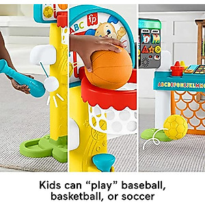 Fisher-Price Laugh & Learn Toddler Learning Toy, 4-In-1 Game Experience Sports Activity Center With Smart Stages For Ages 9+ Months