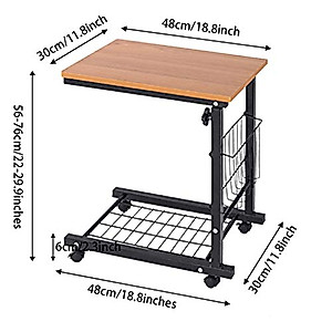 Multifunctional Desk Movable Computer Laptop Desk Study Writing Desk Adjustable with Keyboard Tray for Home Office (Color : E)