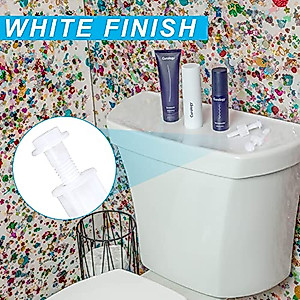 4pcs Universal White Plastic Toilet Seat Hinge Bolt Screw for Top Mount Toilet Seat Hinges