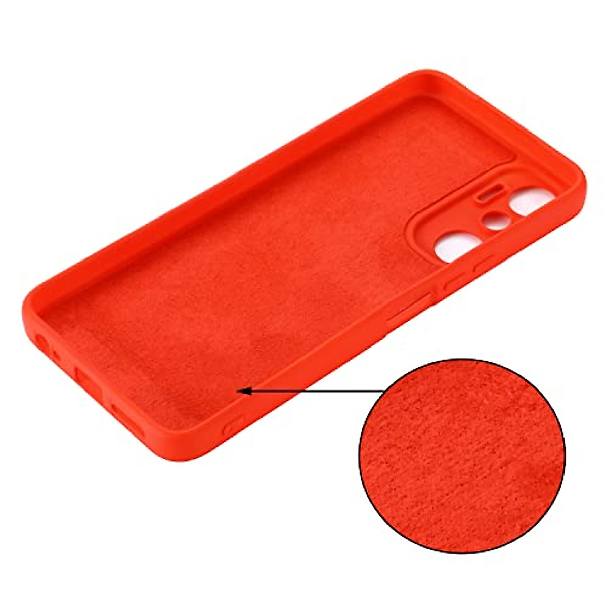 Case for Infinix Hot 20, Liquid Silicone Protective Phone Case for Infinix Hot 20 with Silicone Lanyard, Slim Thin Soft Shockproof Cover for Infinix Hot 20 Silicone Case Red