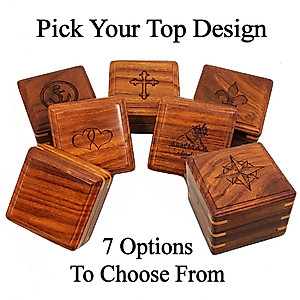 Engraved Compass Personalized in Wood Box | Antique Brass Desk Compass Gifts for Men, Him, Son, Grandson, Teen Boys for Graduation, Baptism, Confirmation, Leadership (Design My Own)