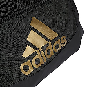 adidas Unisex Defender 4 Small Duffel Bag, Black/Gold Metallic, One Size