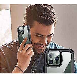 Menyadoo Designed for iPhone 14 Pro Waterproof Case - Full Body Protective Case Shockproof Dustproof Protection Phone Case with Built in Screen Protector for iPhone 14 Pro 6.1 inch Black