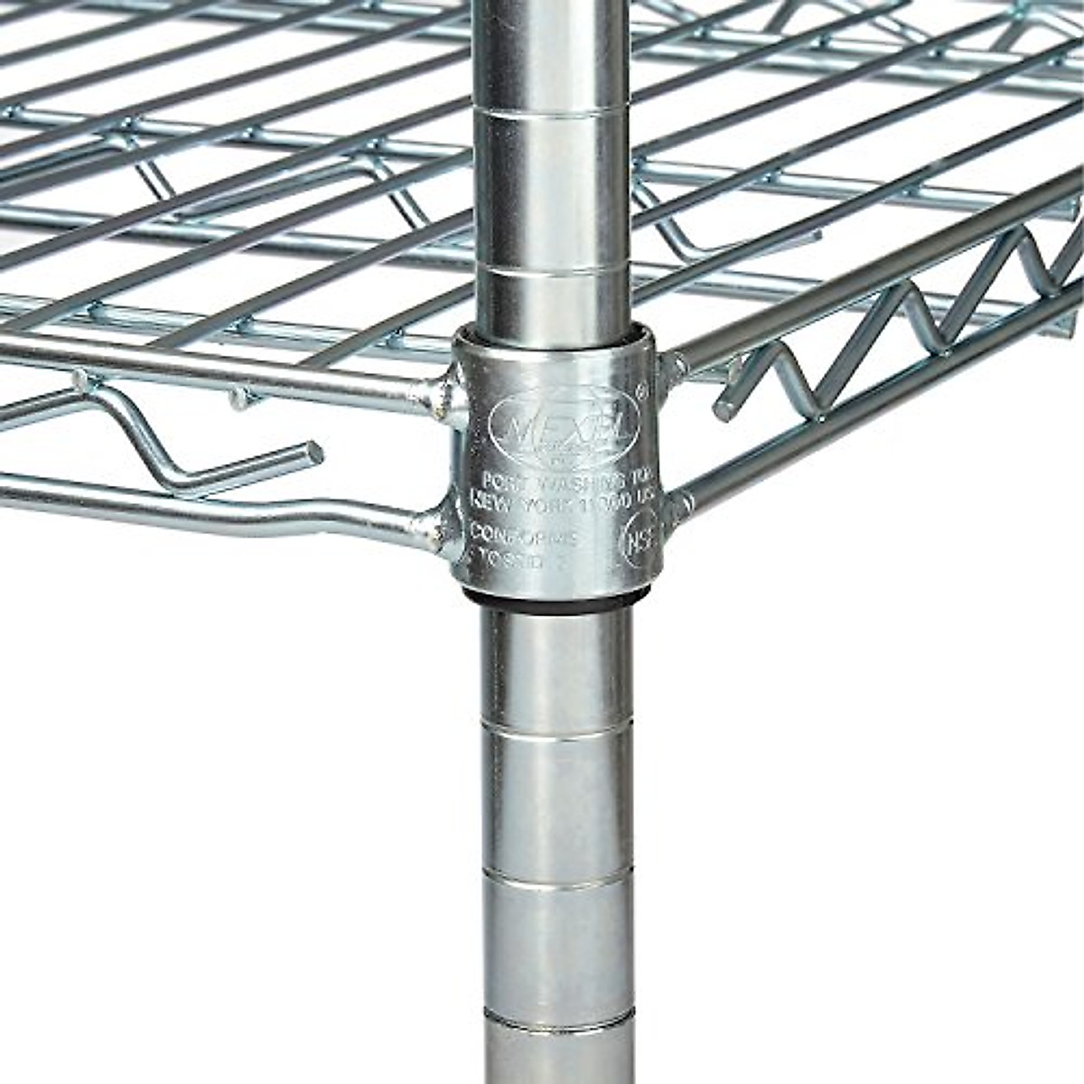 Economy Wire Shelving Starter Unit, 4 Tier, Zinc Chromate, 24"W, x 48"L, x 74"H