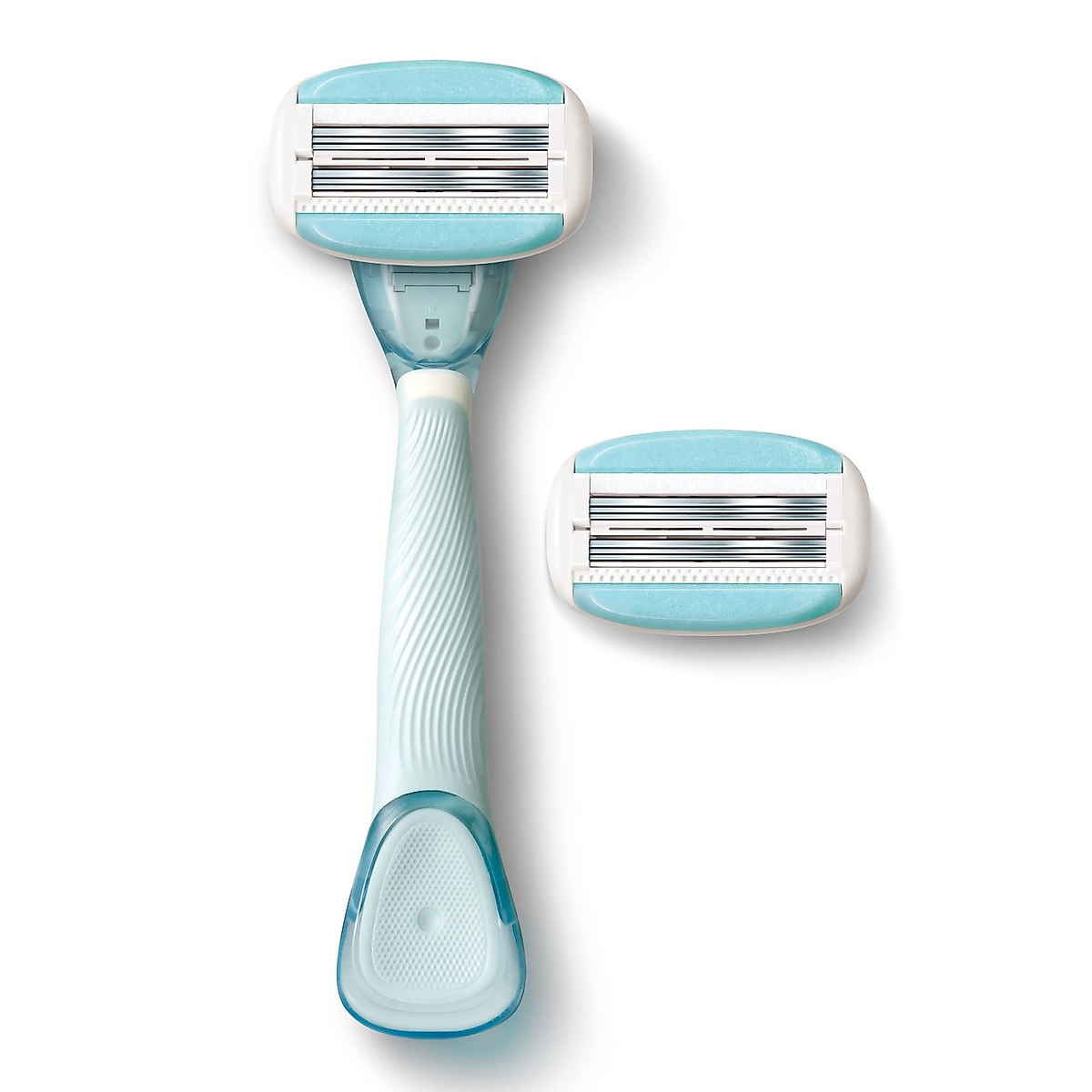 Dorco EVE6 Razors for Extra Smooth Shaving | 1 Razor Handle & 2 Blade Refills | 6 Curved Blades with Flexible Aloe Vera Moisture Bar | Interchangeable Cartridges for Sensitive Skin