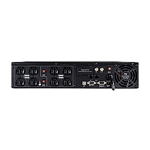 CyberPower OR1500LCDRT2U Smart App LCD UPS System, 1500VA/900W, 8 Outlets, AVR, 2U Rack/Tower