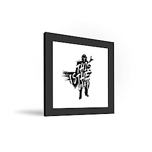 Trends International Gallery Pops Star Wars: The Mandalorian - Grunge - This is The Way Wall Art Wall Poster, 12" x 12", Black Framed Version
