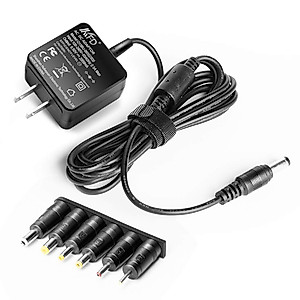 KFD 6V Universal Adapter for AT&T Vtech Cordless Phone DC6V (NOT AC6V),ProForm Elliptical,Fisher Price Baby Swing,Blood Pressure Monitor,Ride On Car Toys Charger Speaker Routers Scales 6V Power Supply