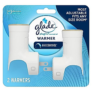 Glade PlugIns Air Freshener Warmer, Scented and Essential Oils for Home and Bathroom, Up to 50 Days on Low Setting, 2 Count