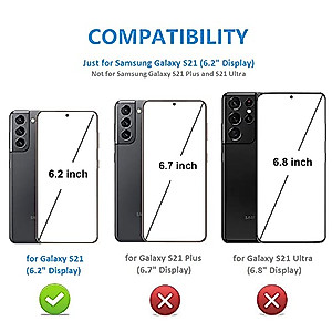 Onetop Compatible with Samsung Galaxy S21 Wallet Case with Card Holder, PU Leather Kickstand Card Slots Case, Double Magnetic Clasp and Durable Shockproof Cover 5G 6.2 Inch(Black)