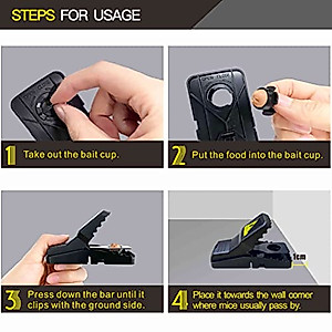 Mouse Trap Rat Trap, 12 Pack Mouse Traps Indoor for Home, Tralntion Safe and Reusable Rat Traps Outdoor, Humane Mice Traps for House Indoor Chipmunk Trap