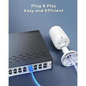 REOLINK 12MP Security Camera System Commercial, 8pcs H.265 12MP PoE Security Cameras Wired Outdoor, Person Vehicle Pet Detection, Spotlight Color Night Vision, 16CH NVR 4TB HDD, RLK16-1200B8-A