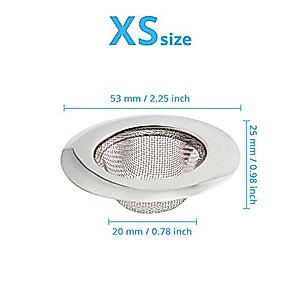 KUFUNG Sink Strainer, Basket Stainless Steel Bathroom Sink, Utility, Slop, Kitchen and Lavatory Sink Drain Strainer Hair Catcher (2.25 inch)…