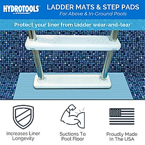 SWIMLINE HYDROTOOLS Protecitve Pool Ladder Mat For Above Ground Pools Stairs, Steps, & Ladders | 30 x 36 INCH | Safety & Stability Swimming Pool Accessories | Made in USA | Premium Durable Material