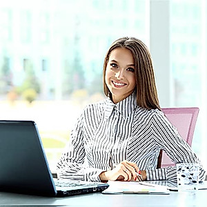 Office Chair Desk Chair Home Office Computer Chair with Wheels Mesh Office Chair with Lumbar Support, Mid Back Ergonomic Office Desk Chair with Armrests Adjustable Work Chairs, Pink