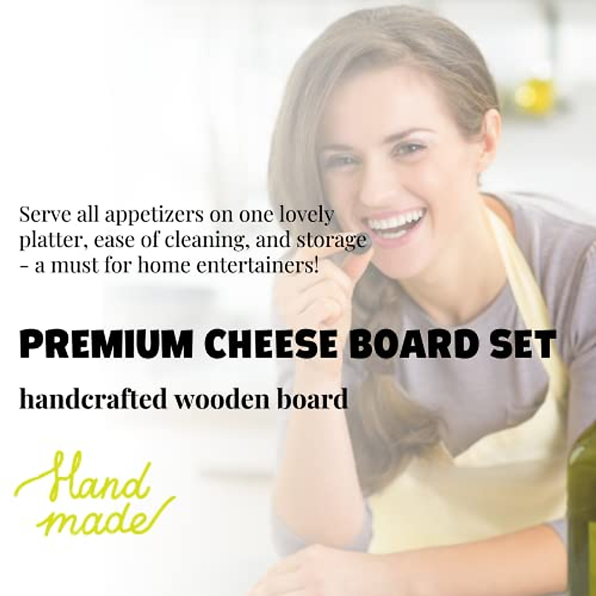 Wooden Charcuterie Board Set (11pcs) - Cheese Board Set with Extra Large Charcuterie Board, Knife, Forks, Bowls - Perfect Charcuterie Boards Gift Set - Beautiful Charcuterie Meat and Cheese Platter