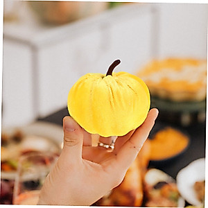 IMIKEYA 18 Pcs Fabric Pumpkin Ornament Decoration Harvest Fall Pumpkins Fake Foam Pumpkins Farmhouse Pumpkin Faux Harvest Pumpkins Fake Faux Pumpkin Table Decoration Flannel Halloween