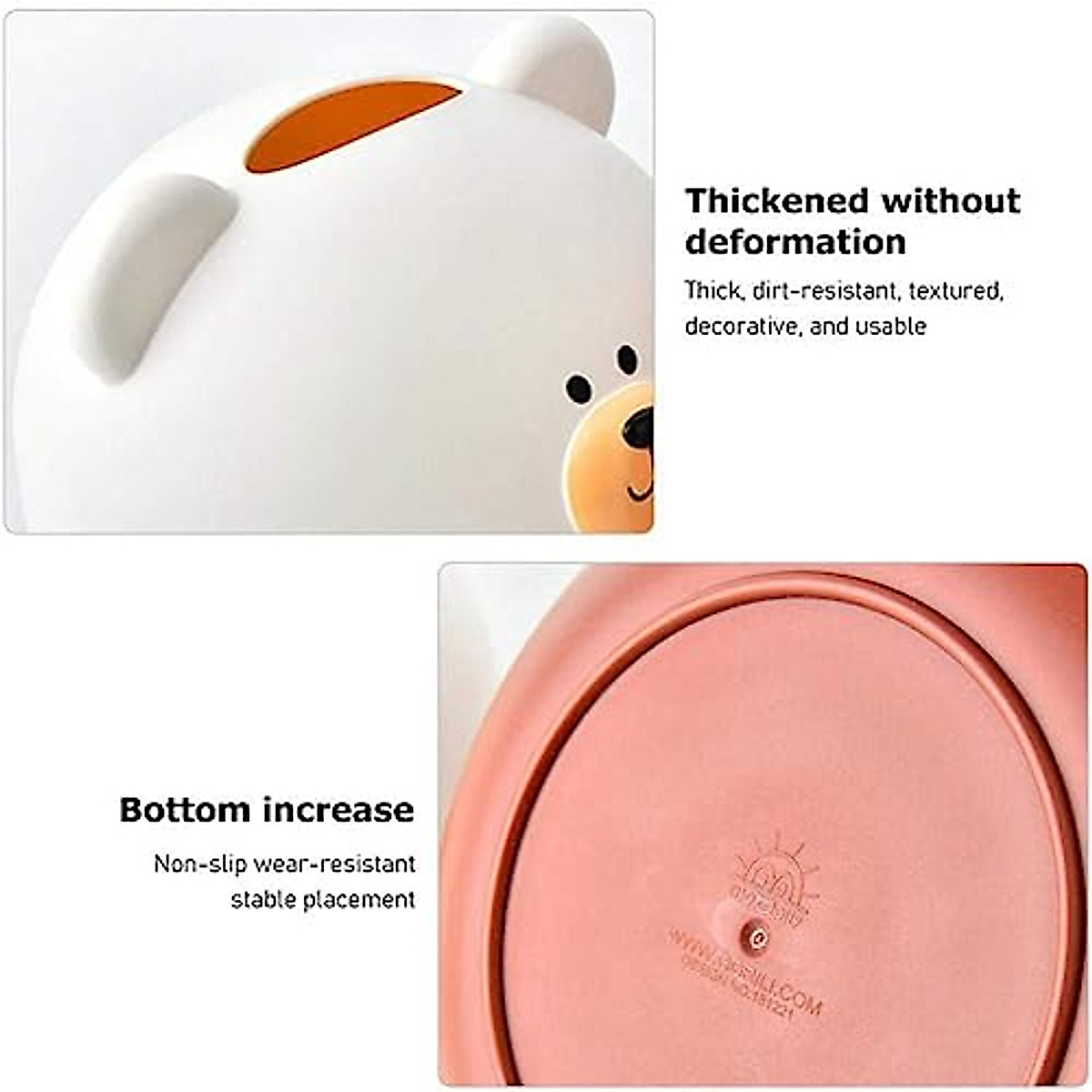 Cute Bear Tissue Box,Tissue Box Holder，Toilet Paper Holder Stand， Roll Paper Storage Box, Round Tissue Box Container, Napkin Towel Holder,Tissue Box Cover, for Kitchen, Living Room