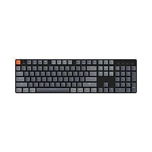 Keychron K5 SE Ultra-Slim Wireless Bluetooth/Wired USB Mechanical Keyboard with Low-Profile Gateron Blue Switch, Full Size Layout 104 Keys RGB Backlight Computer Keyboard for Mac and Windows
