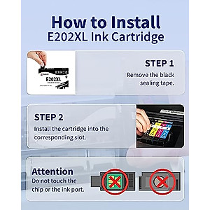 202XL Ink Cartridges Remanufactured Replacement for Epson 202 Ink Cartridges Multipack T202XL T202 to use with Workforce WF-2860 Expression Home XP-5100 Printer (1 Black, 1 Cyan, 1 Magenta, 1 Yellow)