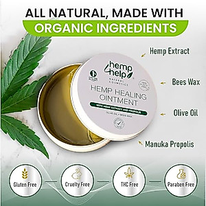 Natural Hemp & Manuka Propolis Ointment – Perfect for Eczema, Psoriasis, and Dry Skin Relief Intense Moisturizing & Deep Hydration – Eco-Friendly, Dermatologically Tested & Recommended