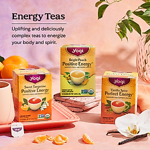 Yogi Tea - Energy Tea Variety Pack Sampler (3 Pack) - Sweet Tangerine Positive Energy, Raspberry Passion Perfect Energy, and Vanilla Spice Perfect Energy - Contains Caffeine - 48 Tea Bags