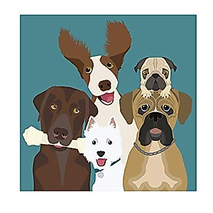 Burgon & Ball Creaturewares GCR/Dog Pet Food Storage Tin The Rabble' Dog, Grey, 16.5 x 11 x 20 cm