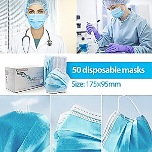 SkyPro Medical Grade Procedure Masks Adult 4-Ply Disposable Blue Face Masks Filter Efficiency Greater than 99%