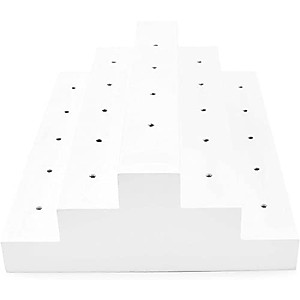 Darware Wooden Cake Pop Stand; Tiered Treat Holder (24-Hole, White)