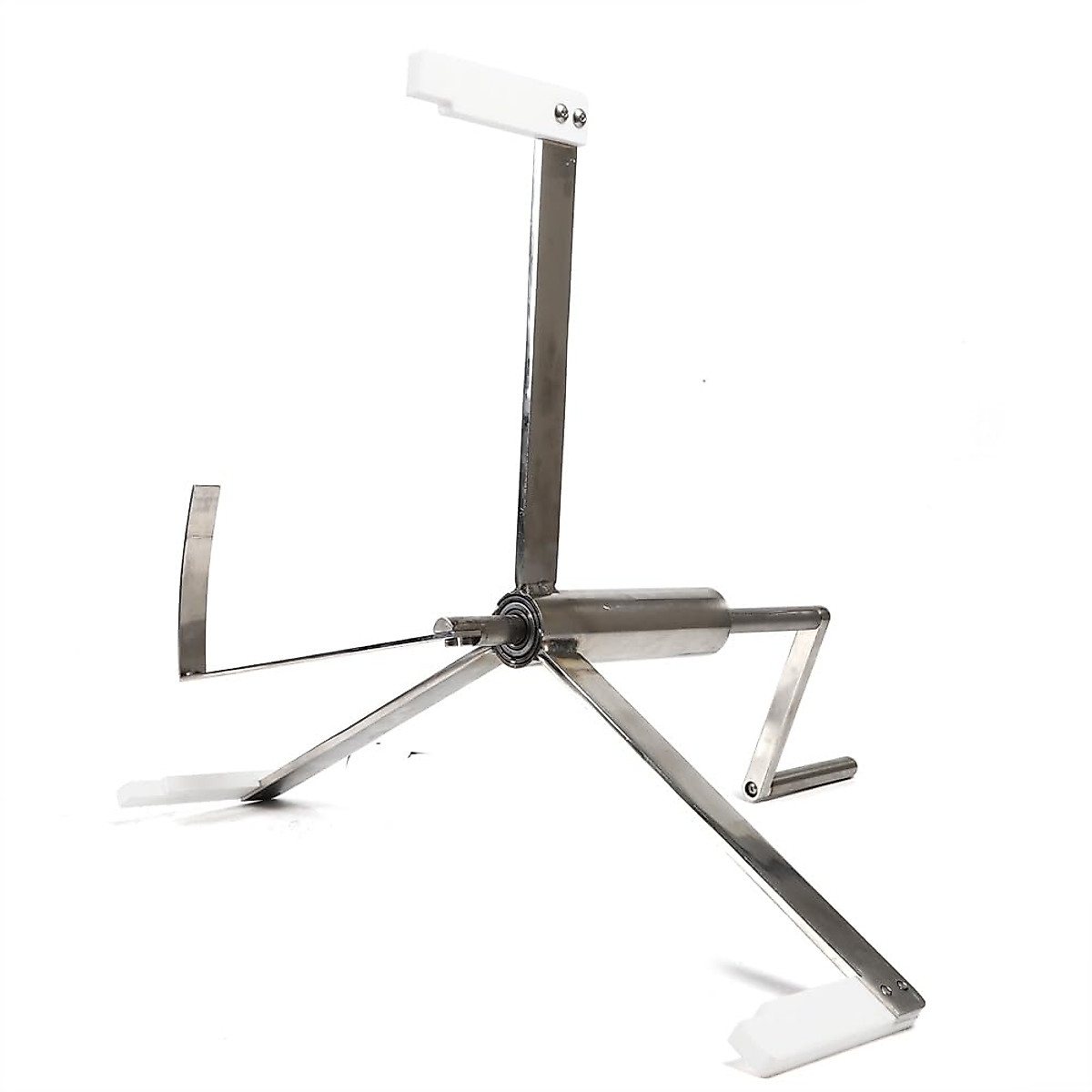 40cm Crepe Spreader Round Stainless Steel Crepe Batter Spreader Manual Non-Stick Pancake Pizza Batter Spreader Tool Crepe Maker Machine (Silver)