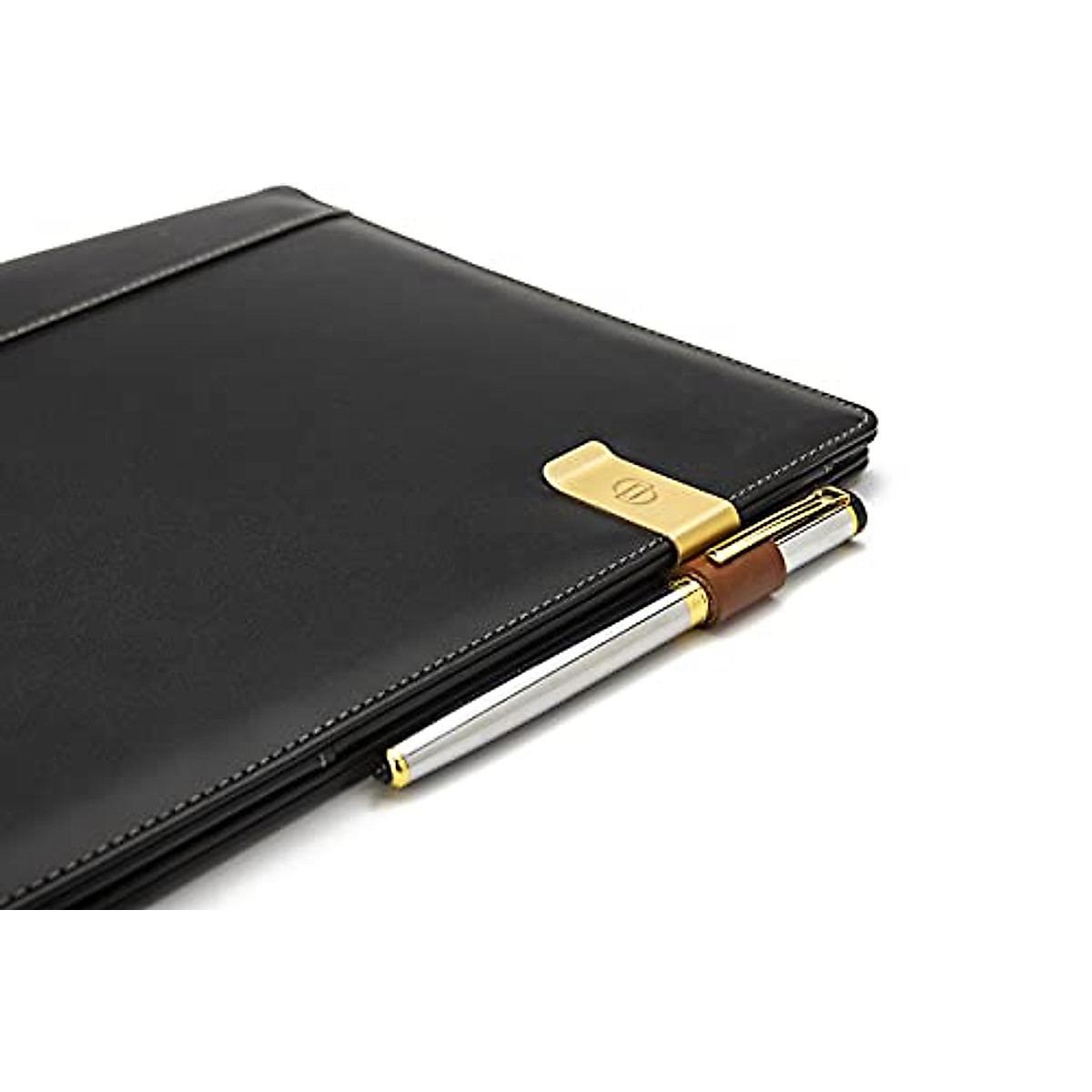 Dryden Designs Fountain Pen - Medium Nib 0.5mm | Includes 6 Ink Cartridges (3 Black, 3 Blue), Notebook Clips and Ink Refill Converter | - Silver.