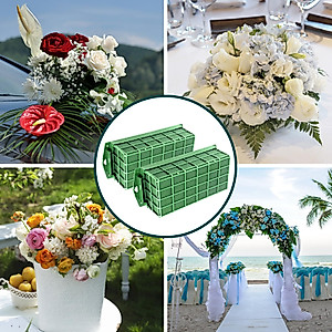 Floral Foam Cage, 3 Pack Floral Foam Blocks for Fresh Flower, Flower Holder with Floral Foam, Cage Bowl Flower Foam for Artificial Flower Arrangement, and Wedding Holiday Decorations