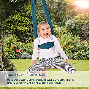 Sensory Swing for Kids and Adults with Special Needs Therapy Swing Cuddle Swing Indoor Outdoor Kids Swing Hammock for Child & with Autism, ADHD, Aspergers, Sensory Integration (Hardware Included)