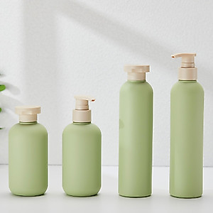 Lusiyi Squeeze Bottles 8 oz, 3 Pack Travel Shampoo and Conditioner Bottles, Plastic Refillable Containers for Lotion(8oz, Green)